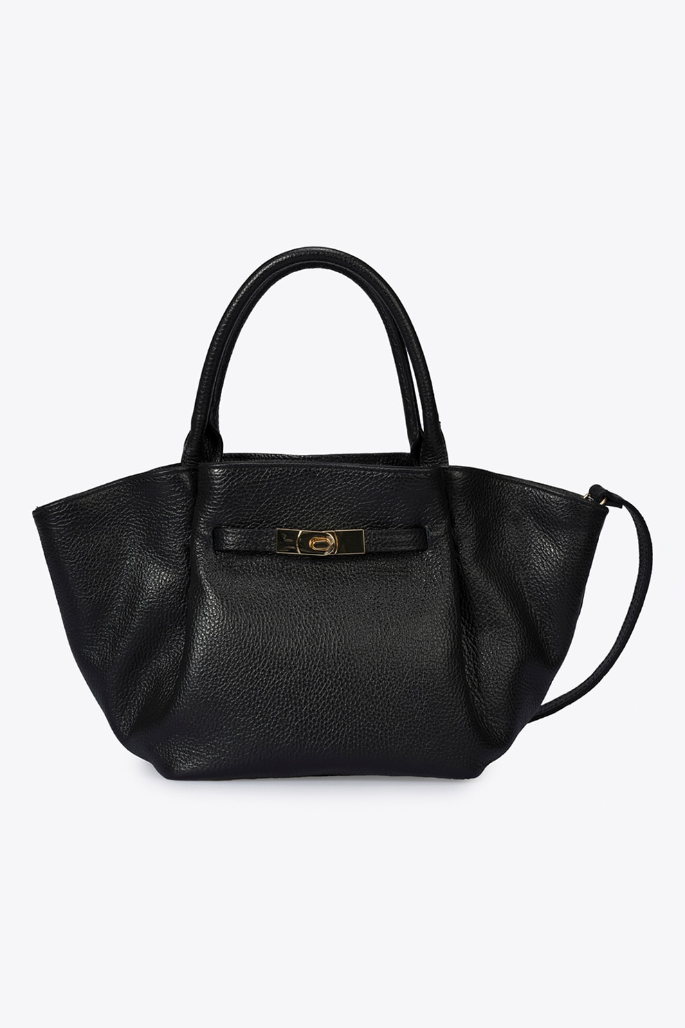 Massimo Castelli, Geanta shopper din piele, Negru - eMAG.ro