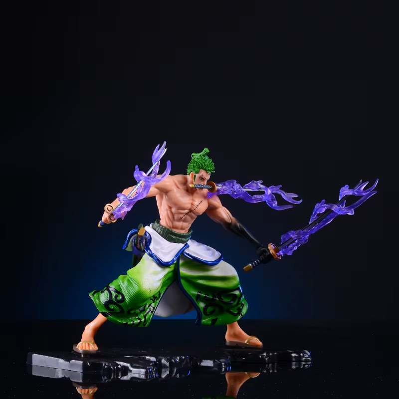 Figurina One Piece Roronoa Zoro, 18 cm, PVC, detalii realiste - eMAG.ro