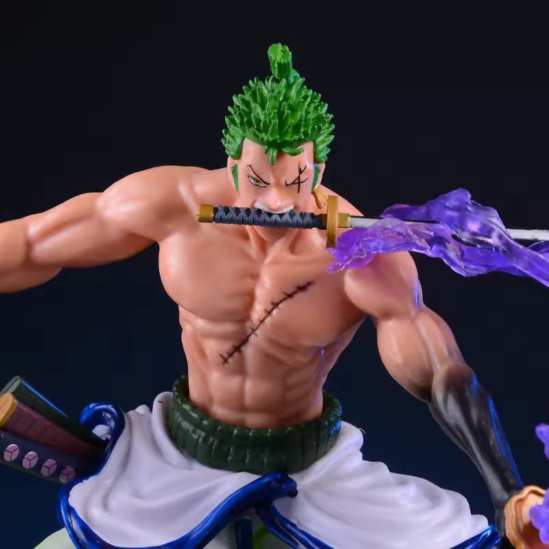 Figurina One Piece Roronoa Zoro, 18 cm, PVC, detalii realiste - eMAG.ro