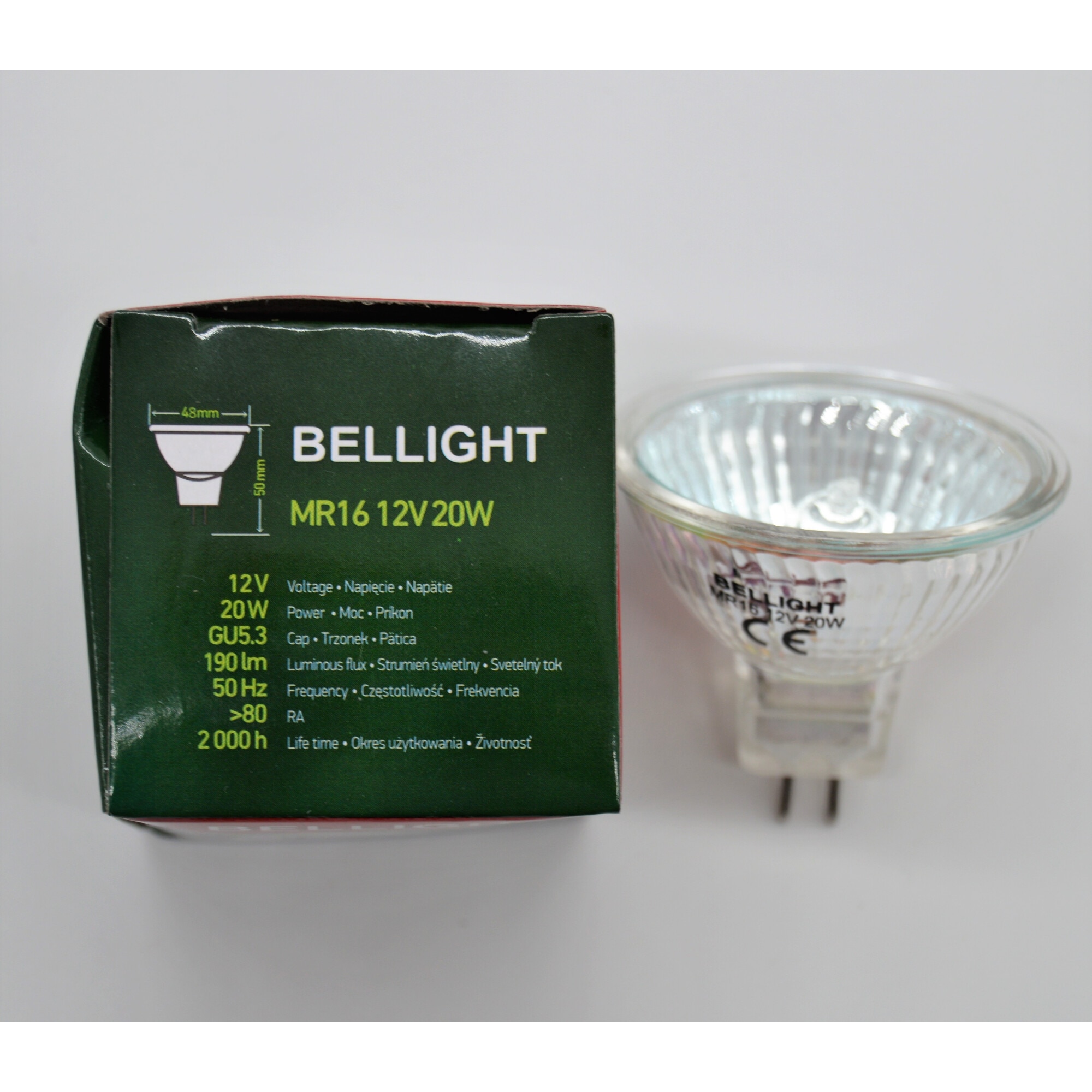 Bec halogen MR16, BELLIGHT, 12V, 20W, argintiu - eMAG.ro