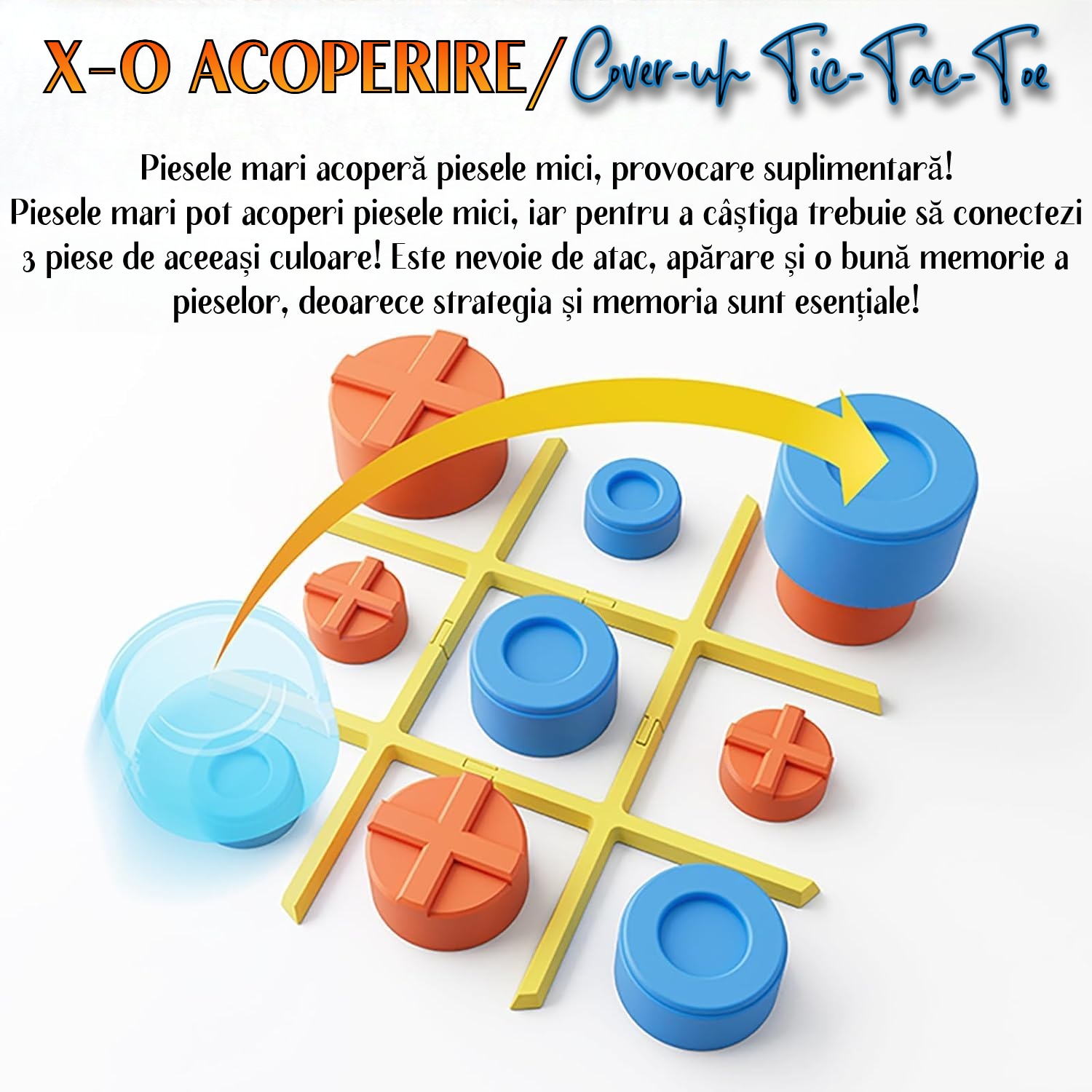 Joc X si 0 Interactiv Digital Premium cu Ecran Tactil Ventlex, Portabil ...