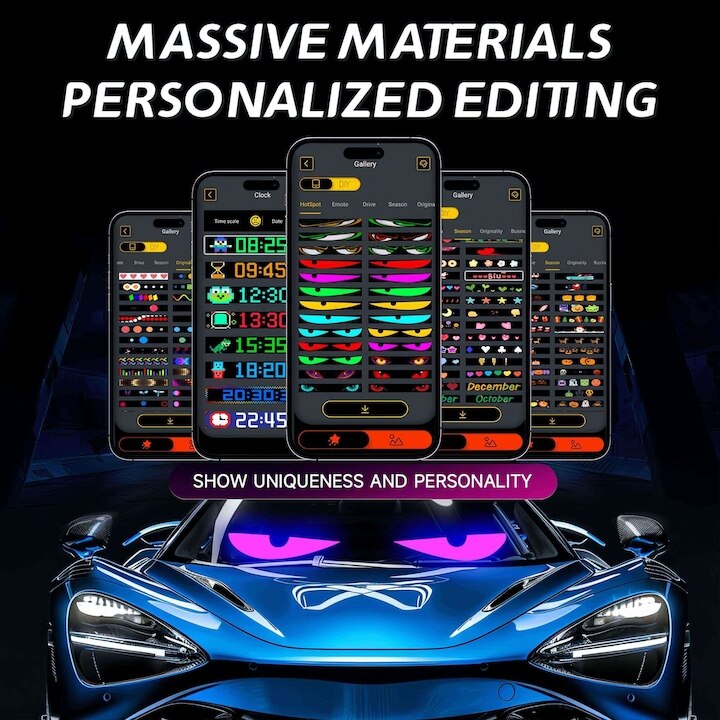 Panou LED Matrix auto, Control APP, Waterproof, IP65, Panou LED ...