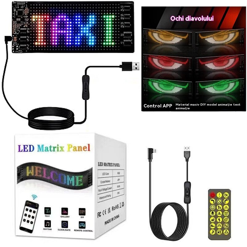 Panou LED Matrix auto, Control APP, Waterproof, IP65, Panou LED ...