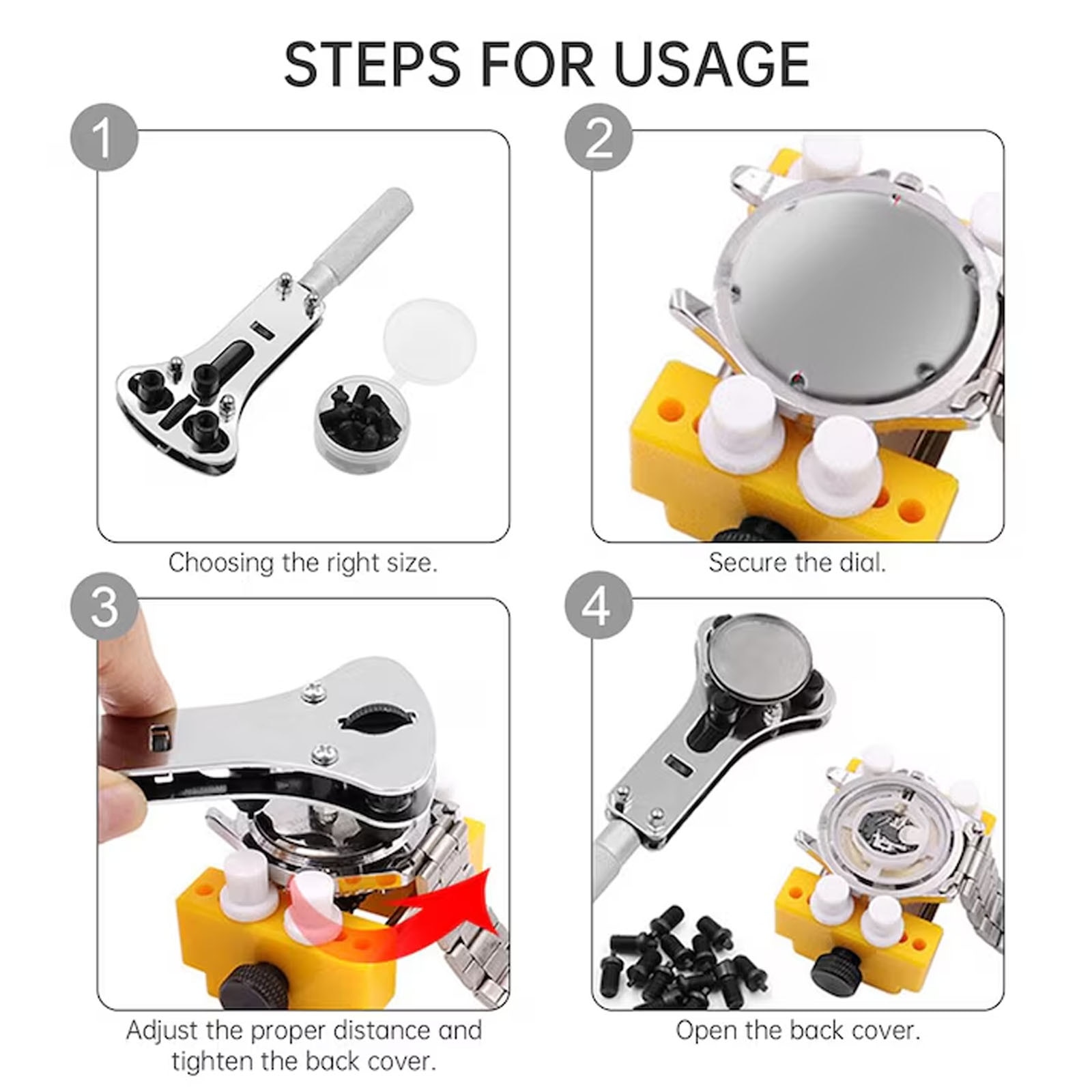 Set instrumente repararea ceasurilor, ZGGZERG, Cheie pentru desfacut ...