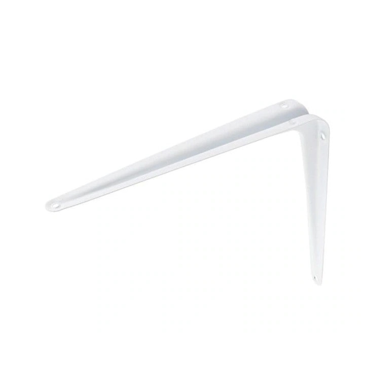Consola metalica alba pentru rafturi, 125x150 mm (5"x6"), suport perete ...