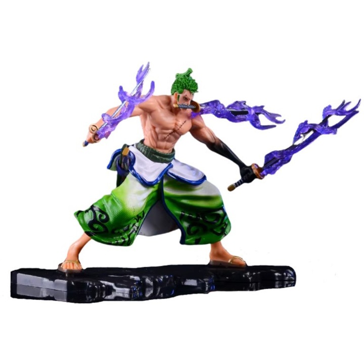 Figurina One Piece Roronoa Zoro, 18 cm, PVC, detalii realiste - eMAG.ro