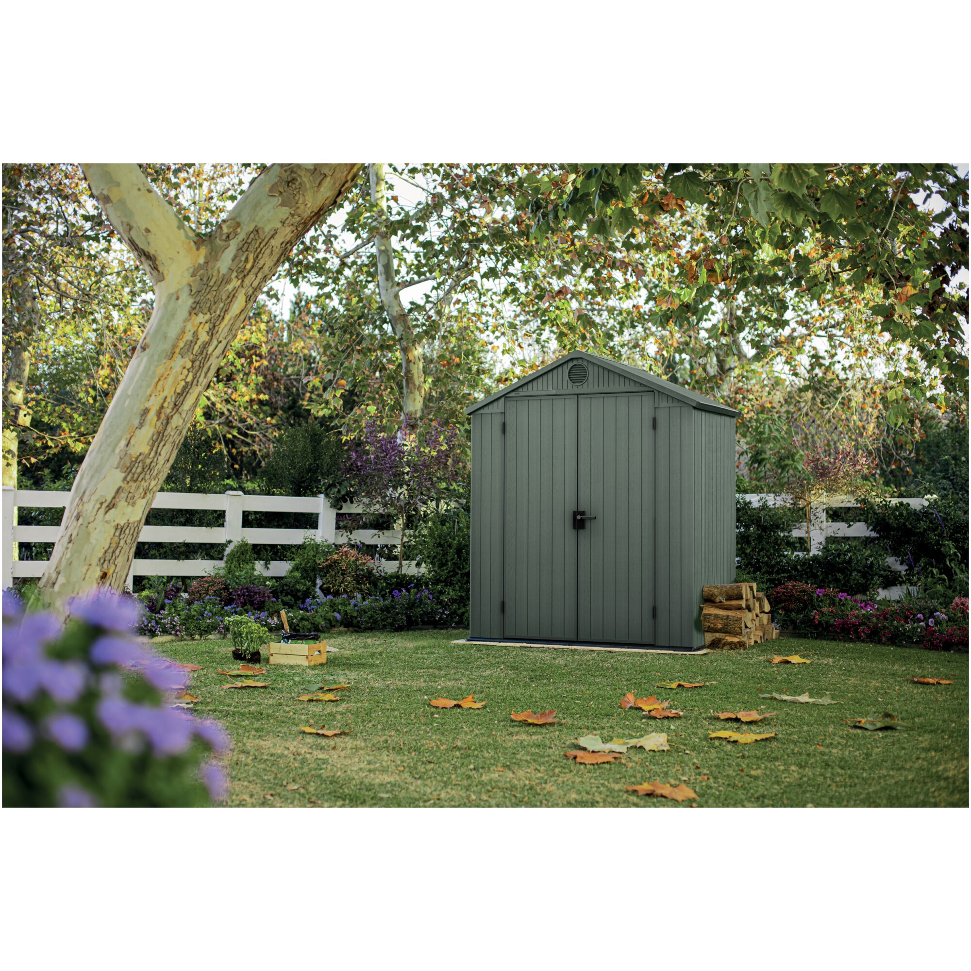 Casuta de gradina Keter Darwin, 6x4, 190 x 122 x 221cm, plastic Evotech ...