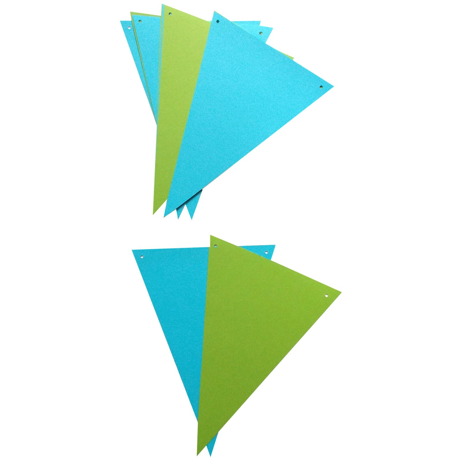 Ghirlanda party 10 stegulete combinate verde crud si bleu 148 x 210 mm ...