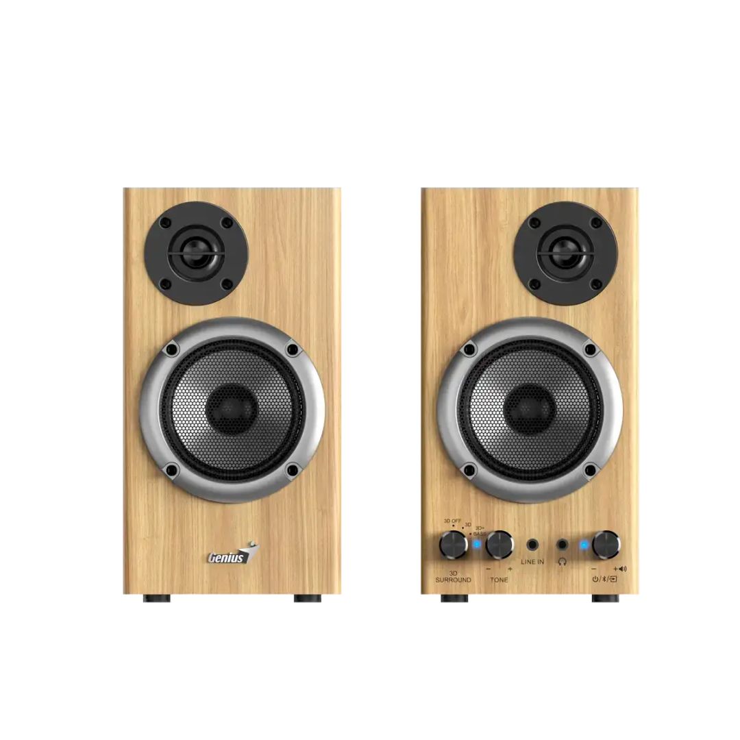 Boxe portabile Genius, 20W, Bluetooth, lemn de pin - eMAG.ro