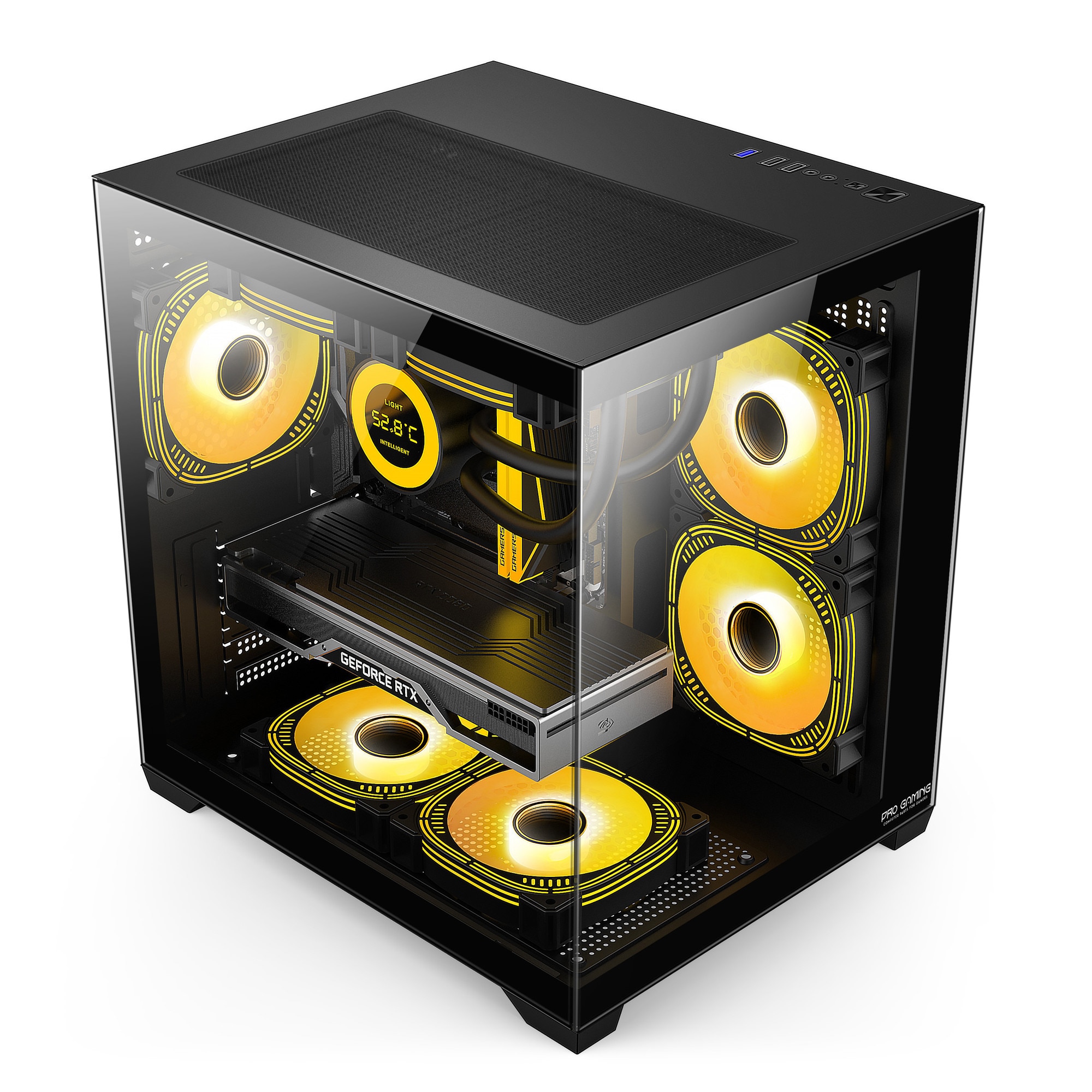 Ambra Black Gaming asztali PC, AMD RYZEN 5 5600X 4,1 GHz-ig, 16 GB DDR4 ...