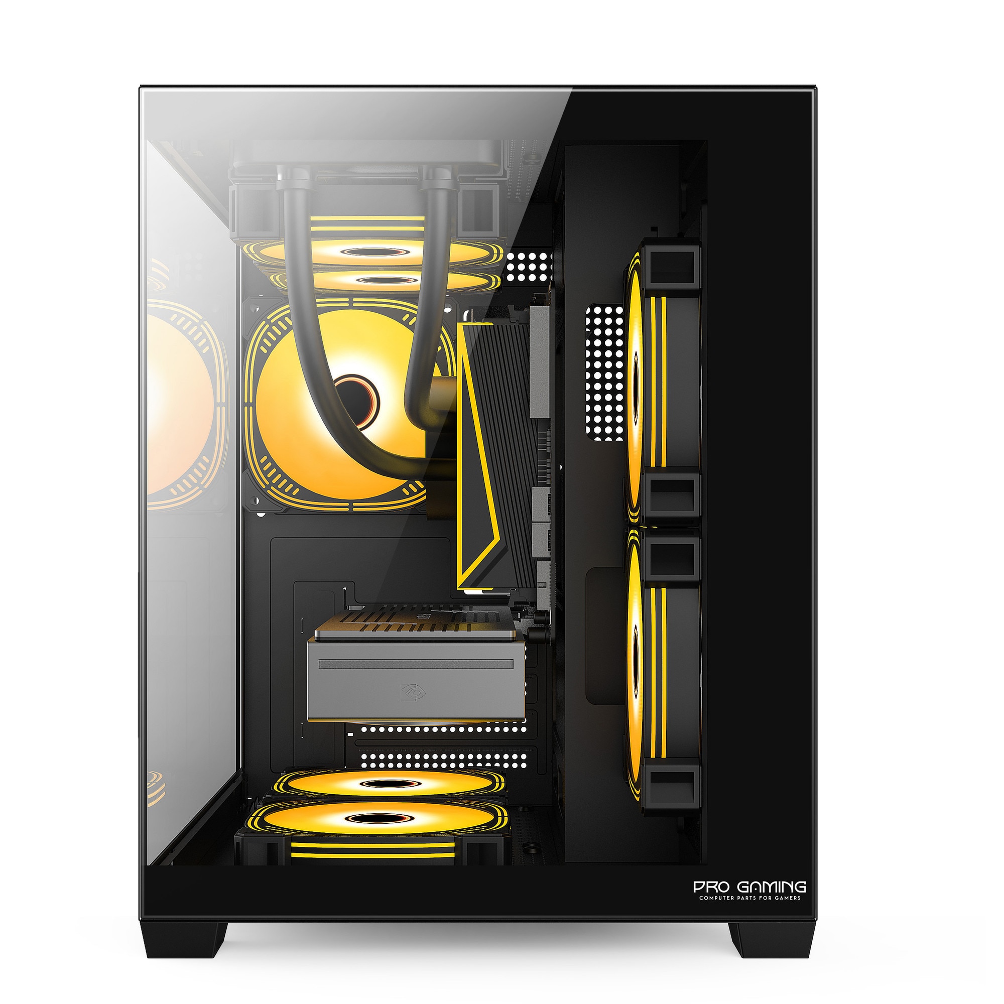 Ambra Black Gaming asztali PC, AMD RYZEN 5 5600X 4,1 GHz-ig, 16 GB DDR4 ...