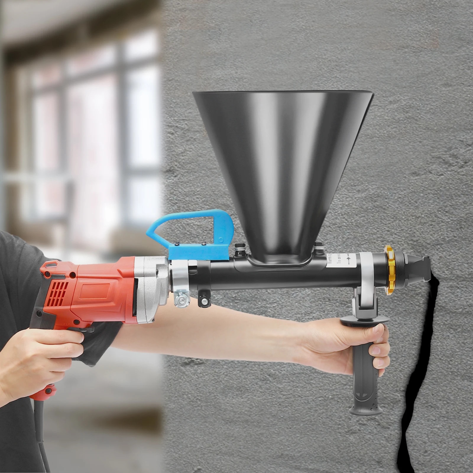 Pistol electric pentru mortar, putere 700 W, optiuni cu duza dubla ...