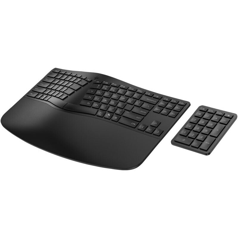 Tastatura ergonomica wireless HP 965, neagra, Bluetooth - eMAG.ro