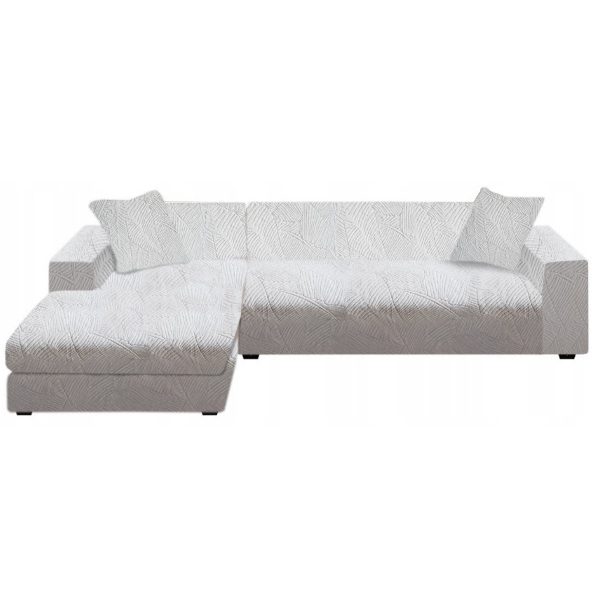 Husa canapea coltar, Ubieramy meble, Jacquard cu model de frunze de ...