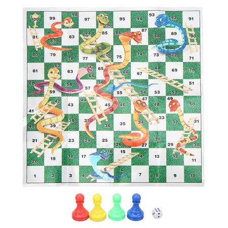 Set de joc de sah pentru copii, plastic, portabil, 37g - eMAG.ro