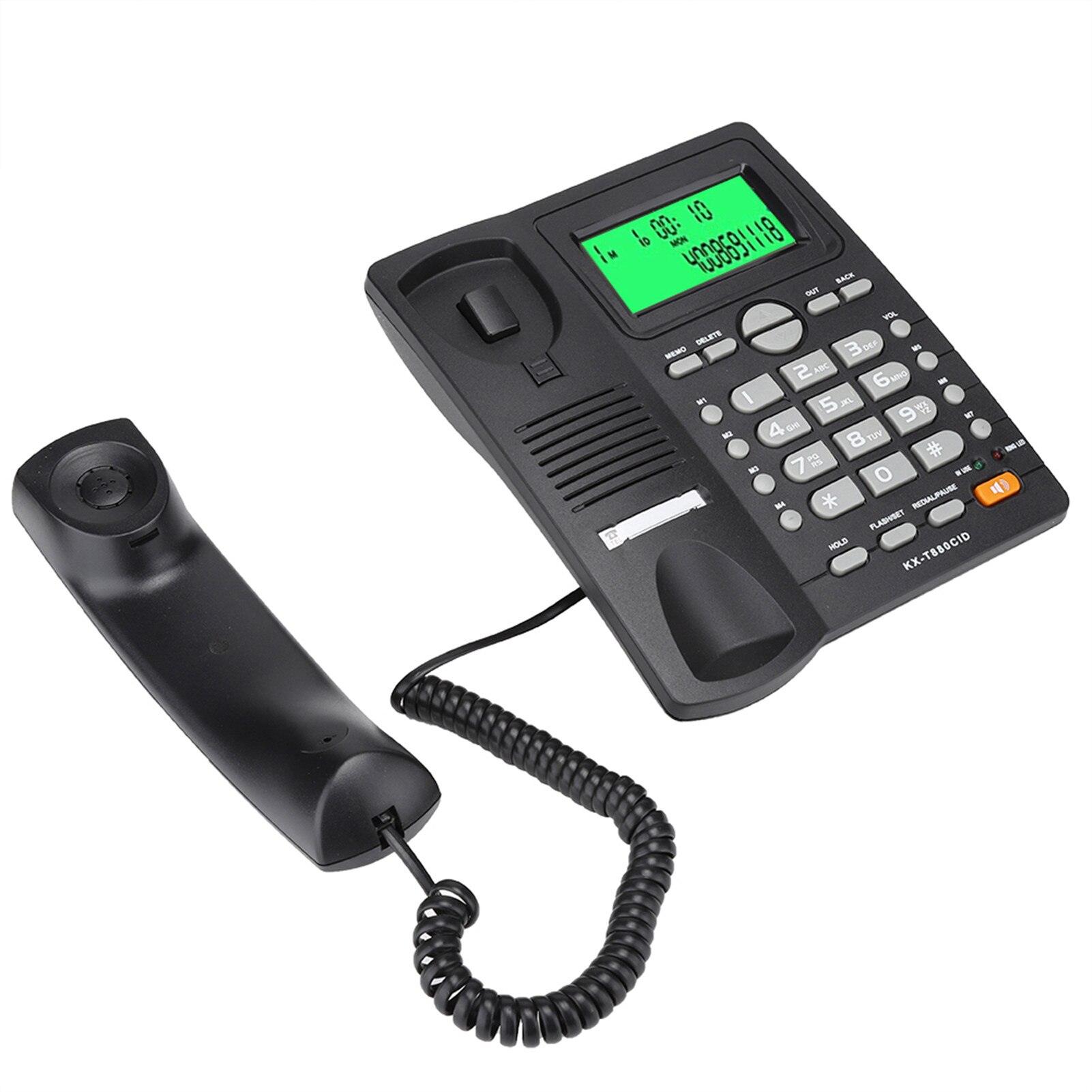 Telefon fix KX-T880C, functie de identificare a apelantului, alb, 677g ...