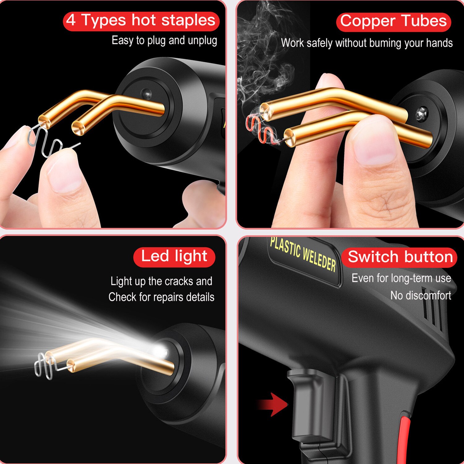 Trusa Aparat sudat plastic, BYONDSELF®, 200W, 600 cuie de armare ...
