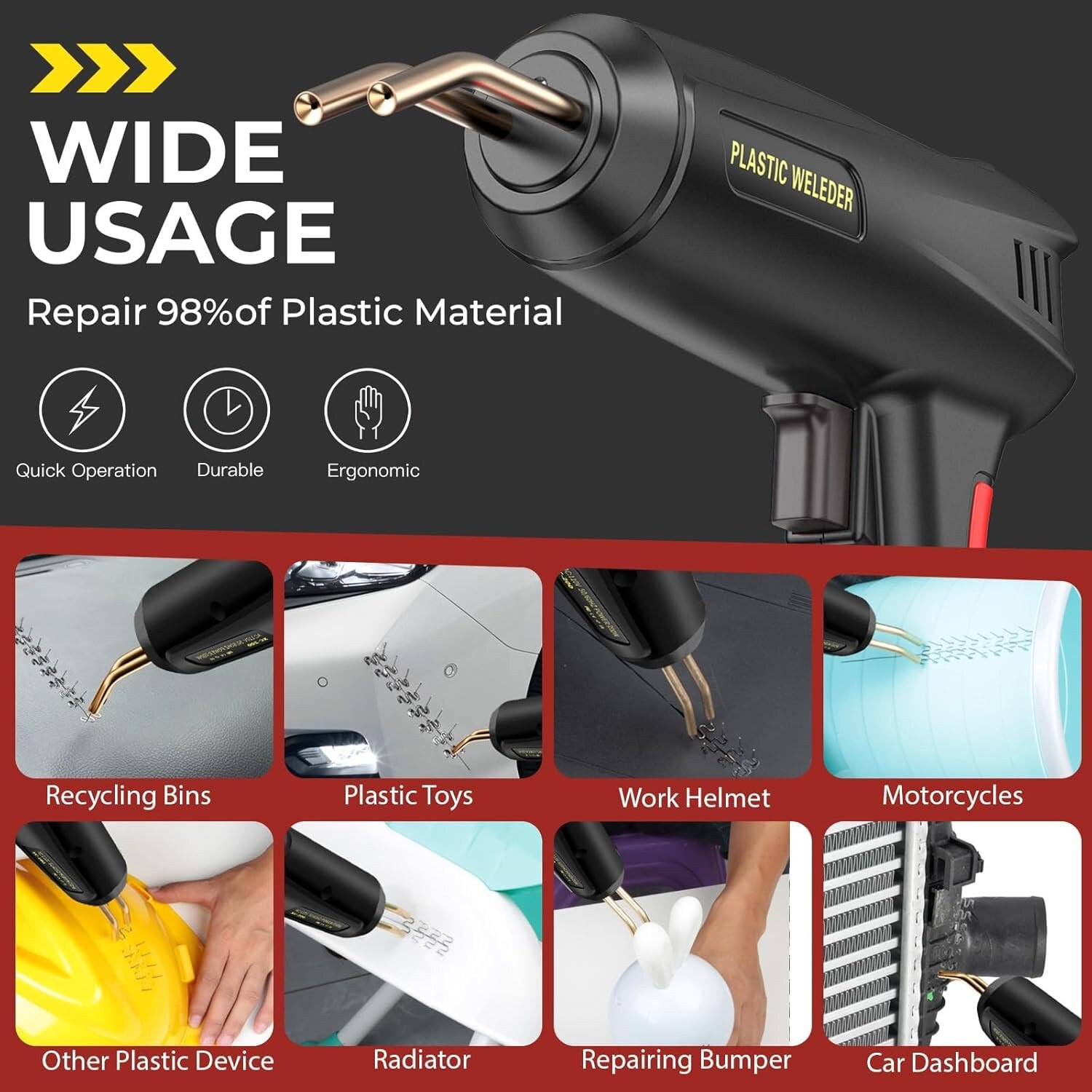 Trusa Aparat sudat plastic, BYONDSELF®, 200W, 600 cuie de armare ...