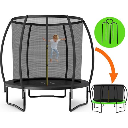 Trambulina pentru Copii KangoJump™ 6FT/183CM No Gap Design, Stalpi ...