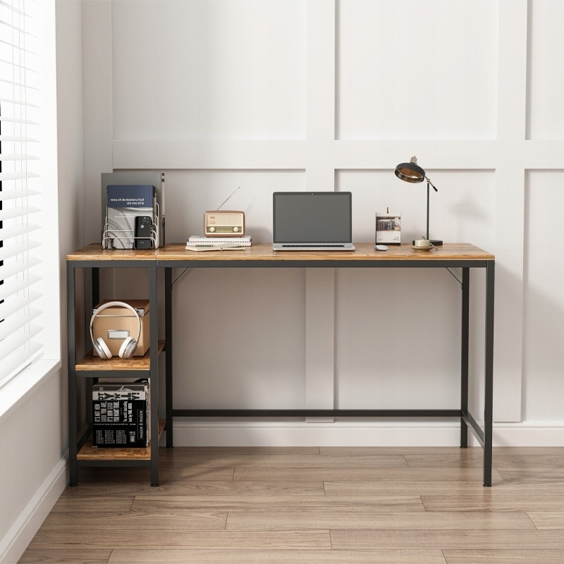Birou calculator vintage rustic maro loft masa pentru birou 120/50/105 ...