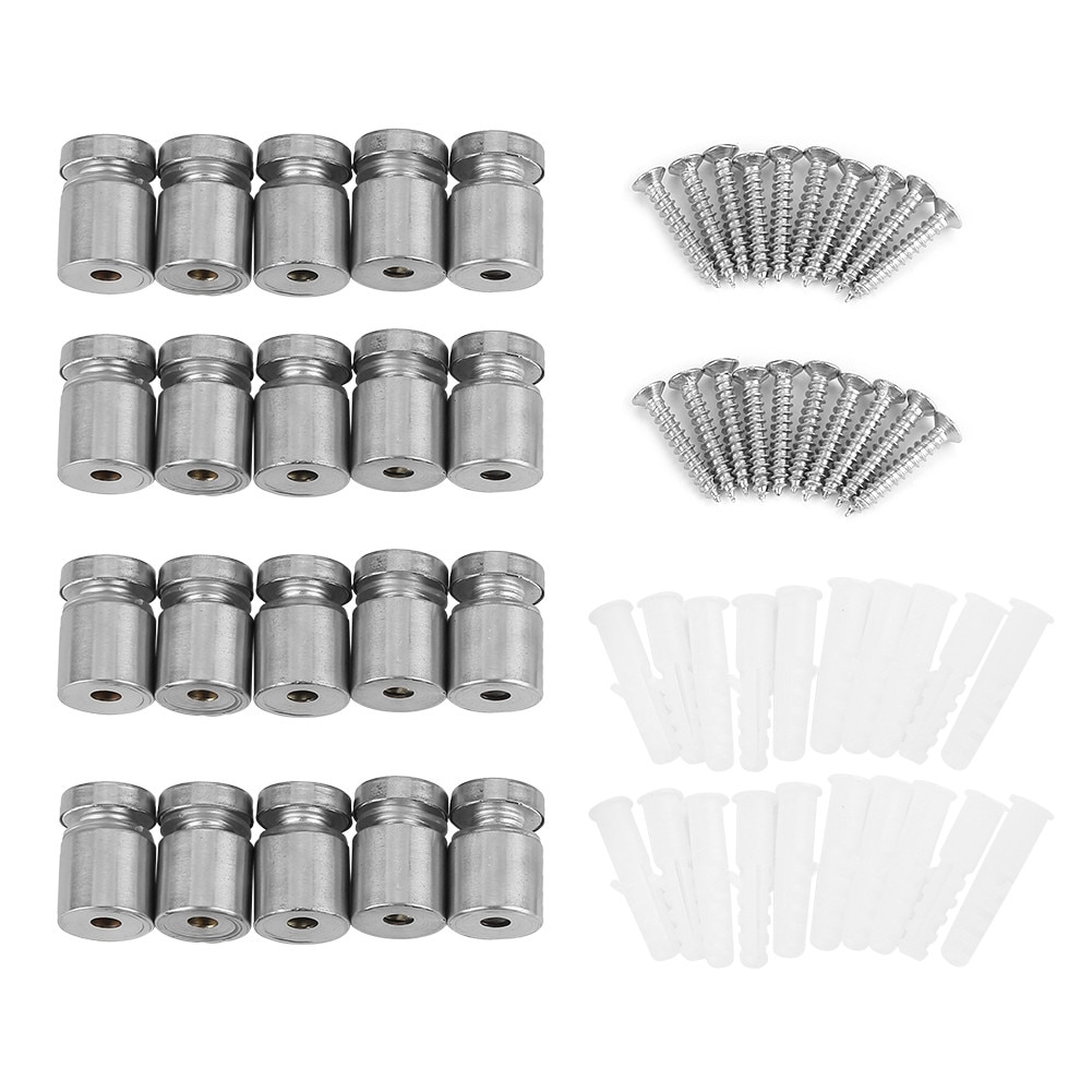 Set 20 distantiere pentru sticla, inox 304 M16x20mm - eMAG.ro