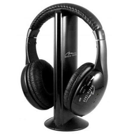 Casti wireless 5in1 Media-Tech, Radio FM integrat, Negru - eMAG.ro