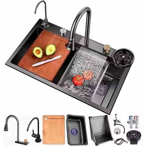 Chiuveta multifunctionala bucatarie 4 in 1 cu accesorii incluse, o ...