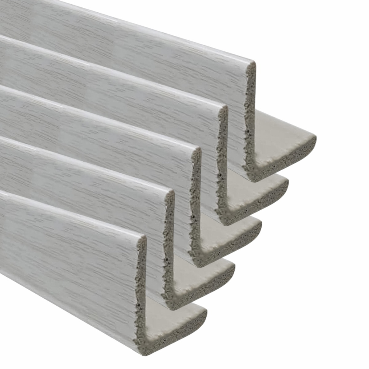 Set 5 Coltare decorative, polimer rigid, Naimeed D5510, Gri deschis ...