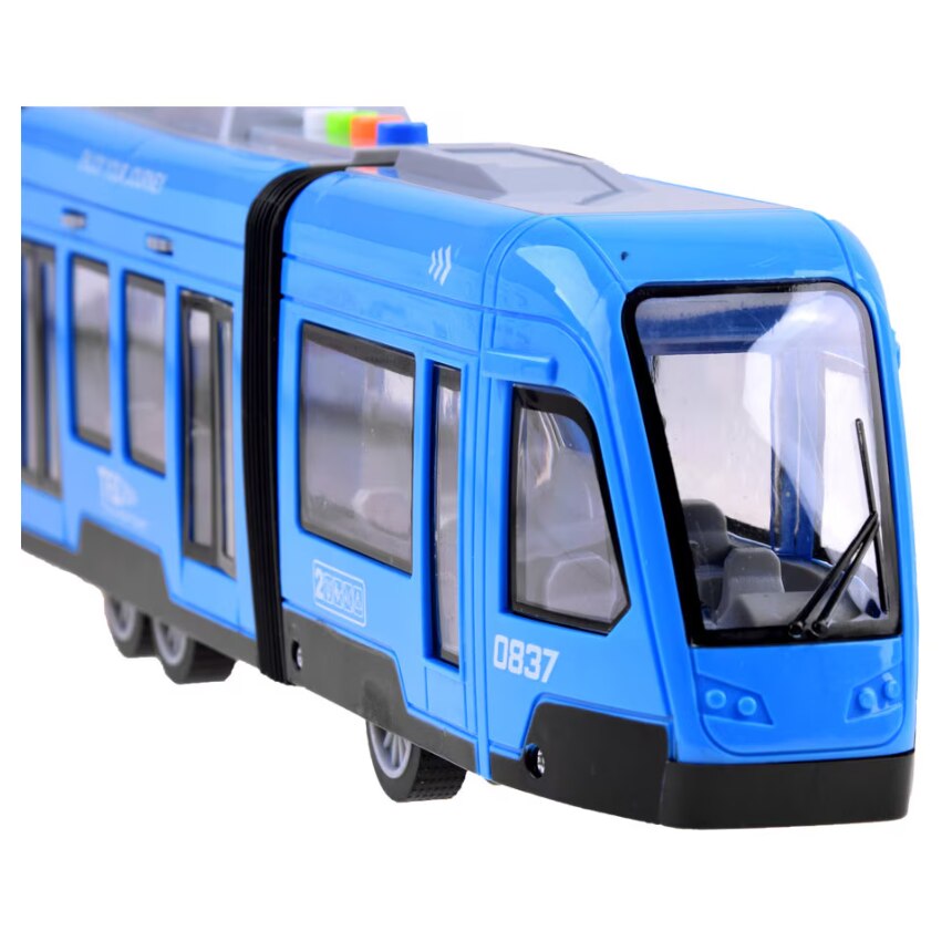 Tramvai electric pentru copii, GHEMOTOC®, cu sunete si lumini, 40 cm ...