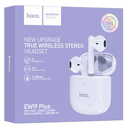 Casti Wireless Hoco (EW19 Plus), Ear Buds, BT 5.3, 180h StandBy, 300mAh ...