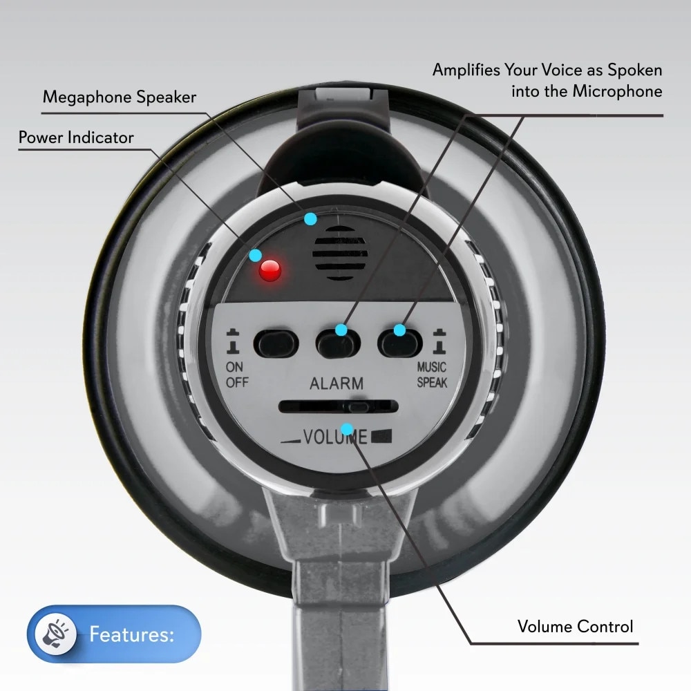 Megafon Pyle Pmp33Sl, Compact si Portabil, Volum Reglabil, Alimentat cu ...