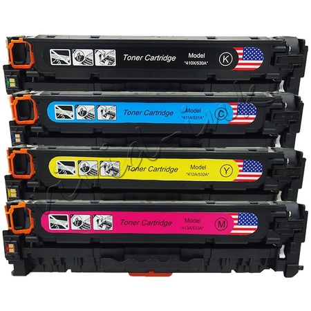 CE410X Set 4 Toner Compatibile,Color LaserJet CE410X/CE411A/CE412A ...