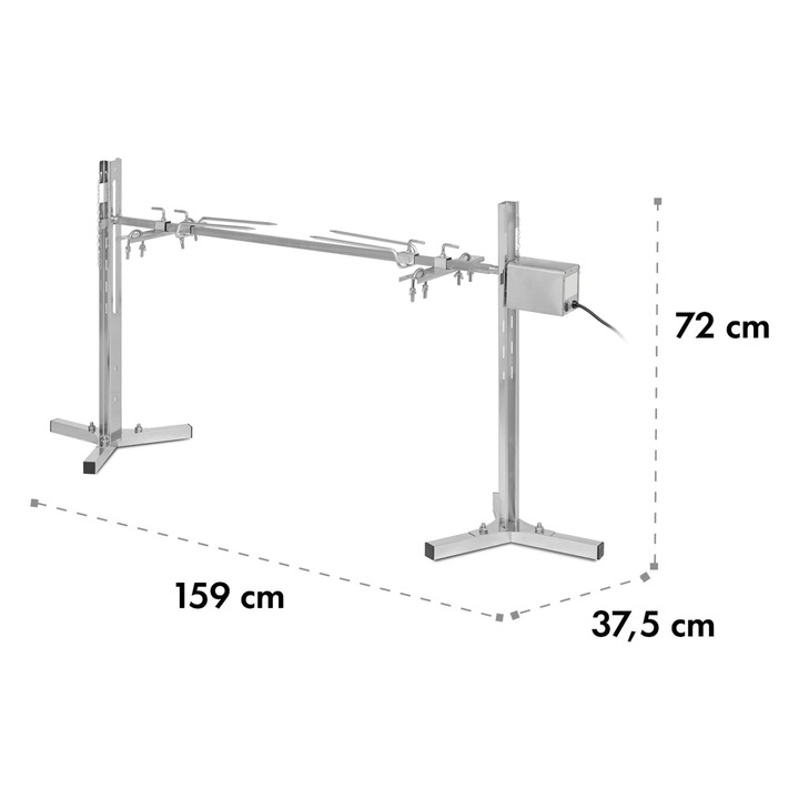 Gratar rotativ/protap pentru porc, greutate maxima 70 kg, cu motor de ...