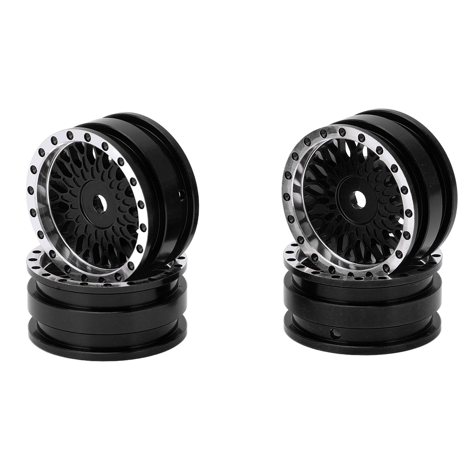 Set 4 butuci jante roti aluminiu RC, Enforose, pentru masina RC Axial ...