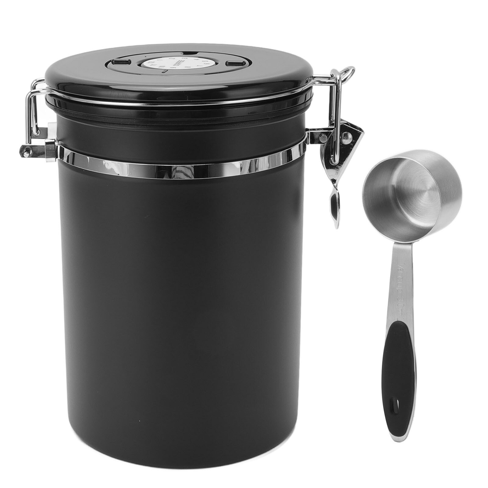 Recipient pentru cafea din otel inoxidabil, capacitate 1.8L, cu lingura ...