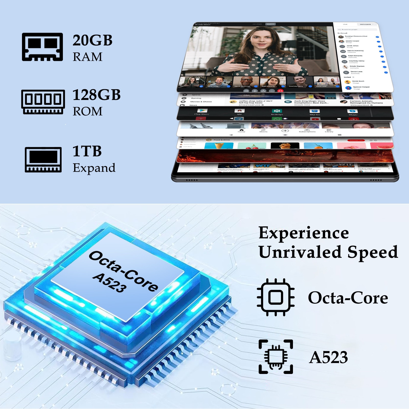 Tableta pentru copii de 10 inch, marca ZIOVO, cu Android 14, 20GB RAM+ ...