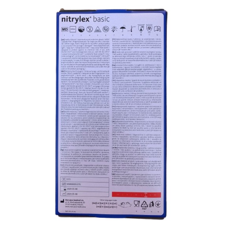 Nitrylex Basic, Mercator, manusi nitril, fara pudra, AQL 1.5, Albastru ...