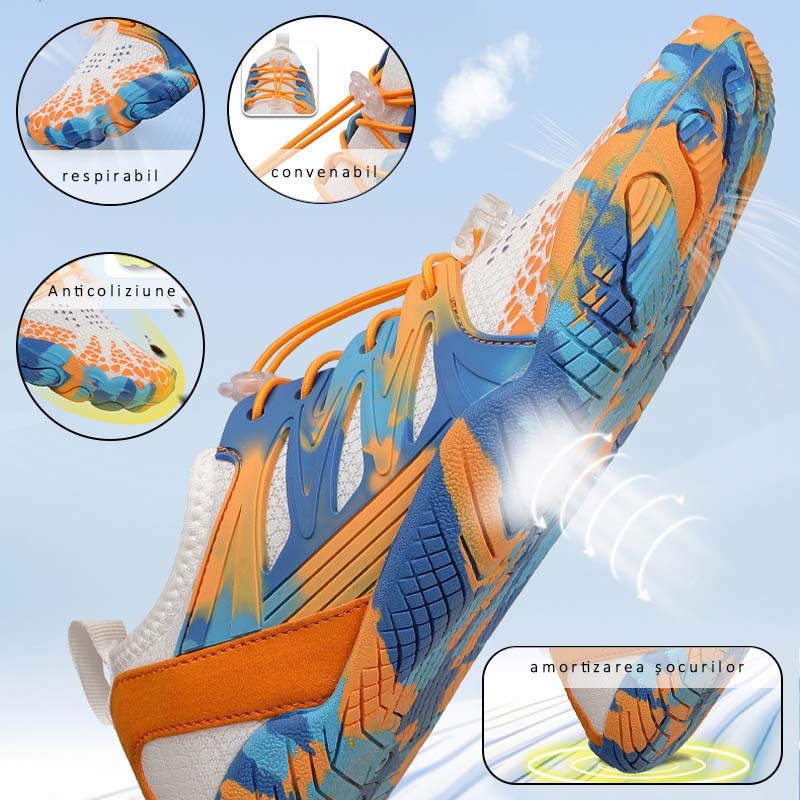 Papuci de plaja/pantofi de apa albastru si alb, marimea 43, unisex ...