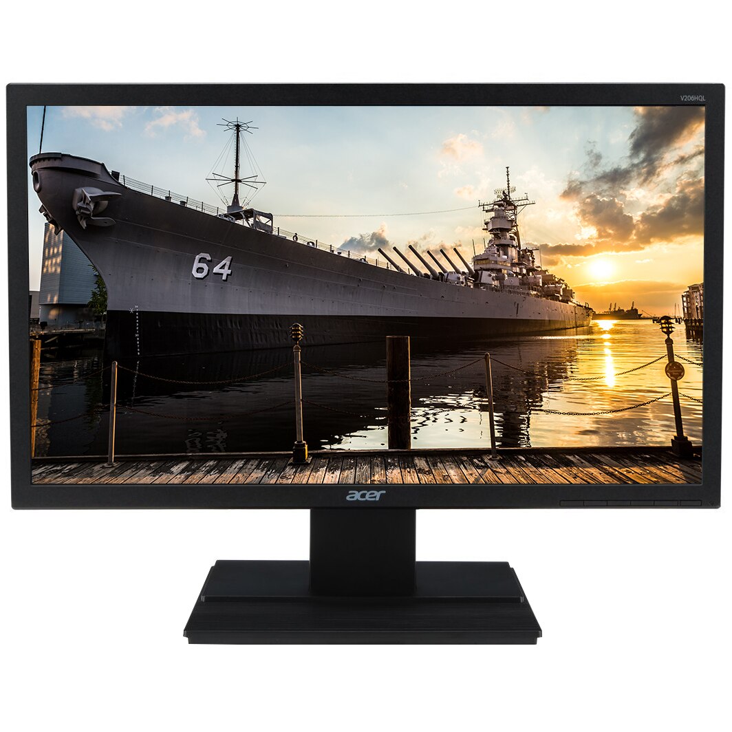 Acer V206HQL LED monitor, 19.5", Wide, HD, VGA, Fekete - eMAG.hu