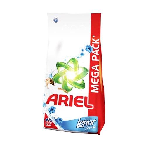 Прах за пране Ariel Lenor Touch Fresh, за автоматично пране, 10 кг ...