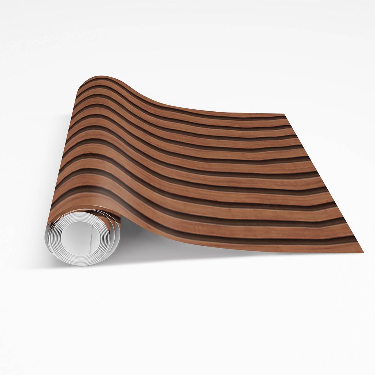 Autocolant PVC decorativ, Riflaj lemn cires, autoadeziv, efect 3D ...