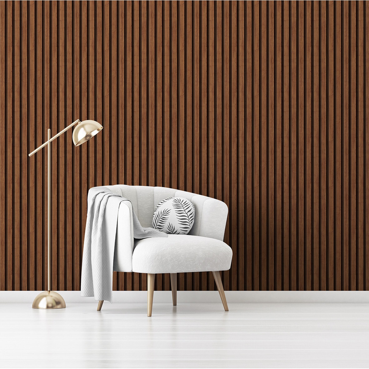 Autocolant PVC decorativ, Riflaj lemn cires, autoadeziv, efect 3D ...