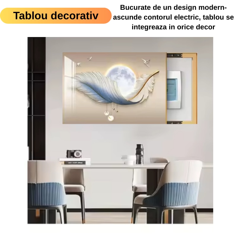 Capac tablou pentru Contor Electric cu Pictura decorativa, Aluminiu ...