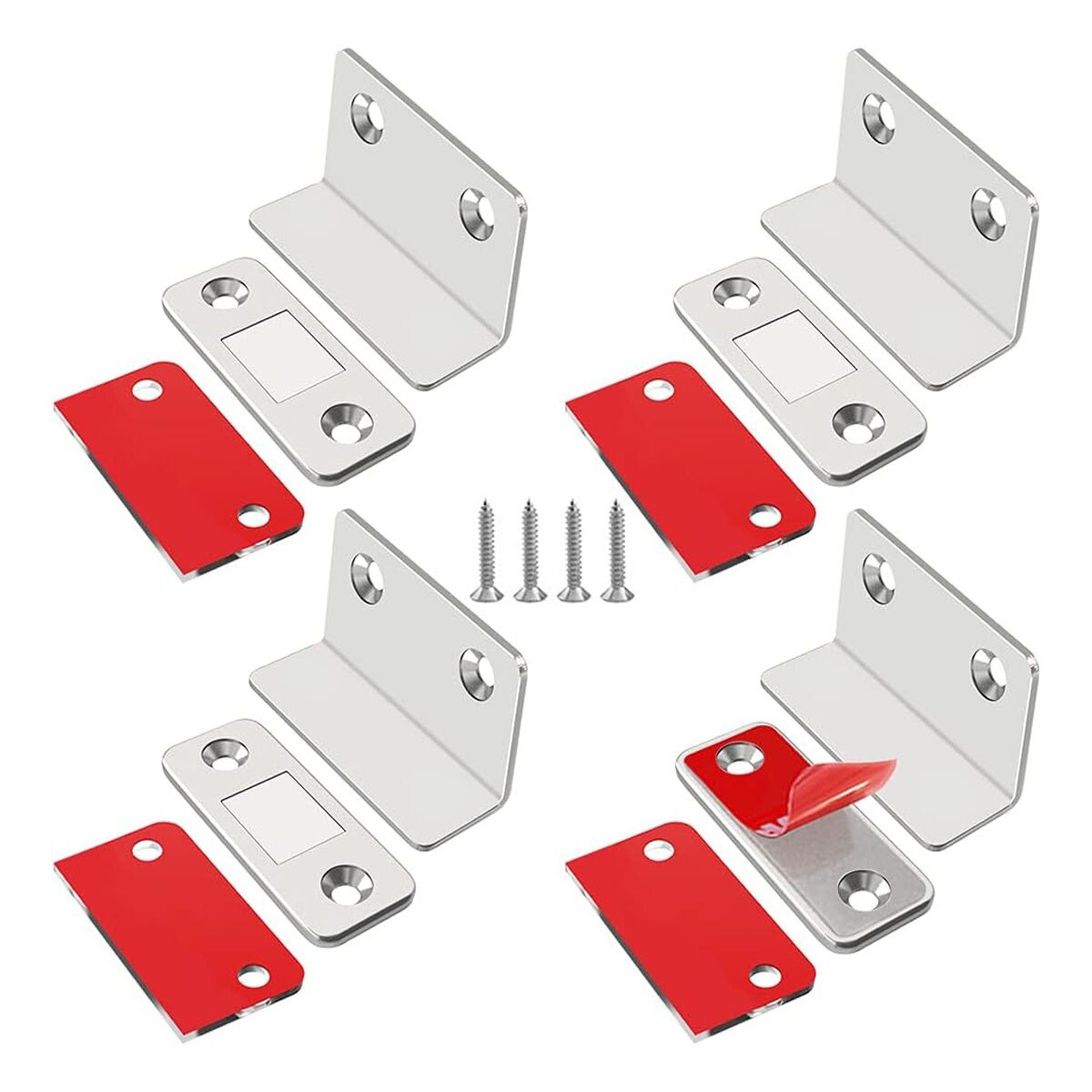 Inchizator magnetic ultra-subtire din otel inoxidabil, set de 4, pentru ...