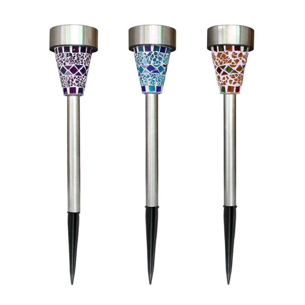 Lampi solare de gradina, set 3 bucati, multicolor, iluminat pentru alee ...