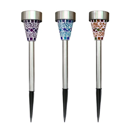 Lampi solare de gradina, set 3 bucati, multicolor, iluminat pentru alee ...