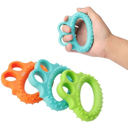 Set extensoare pentru degete, 3 rezistente, 20LB, 30LB, 40LB ...