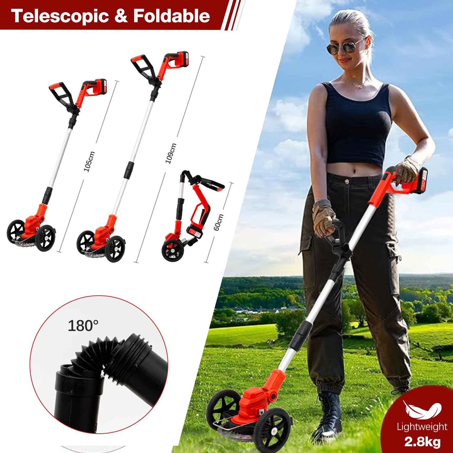 Motocoasa Electrica/Motocoasa de tuns gazon/Masina de tuns iarba OUTIGO ...