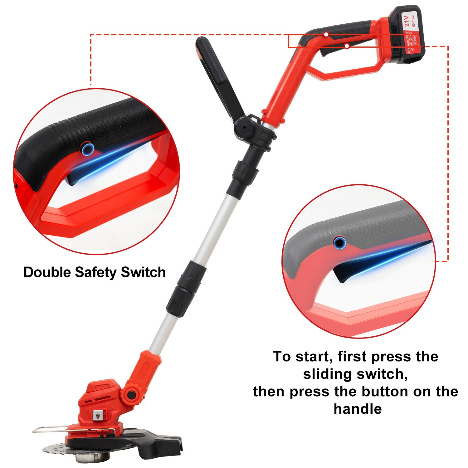 Motocoasa Electrica/Motocoasa de tuns gazon/Masina de tuns iarba OUTIGO ...