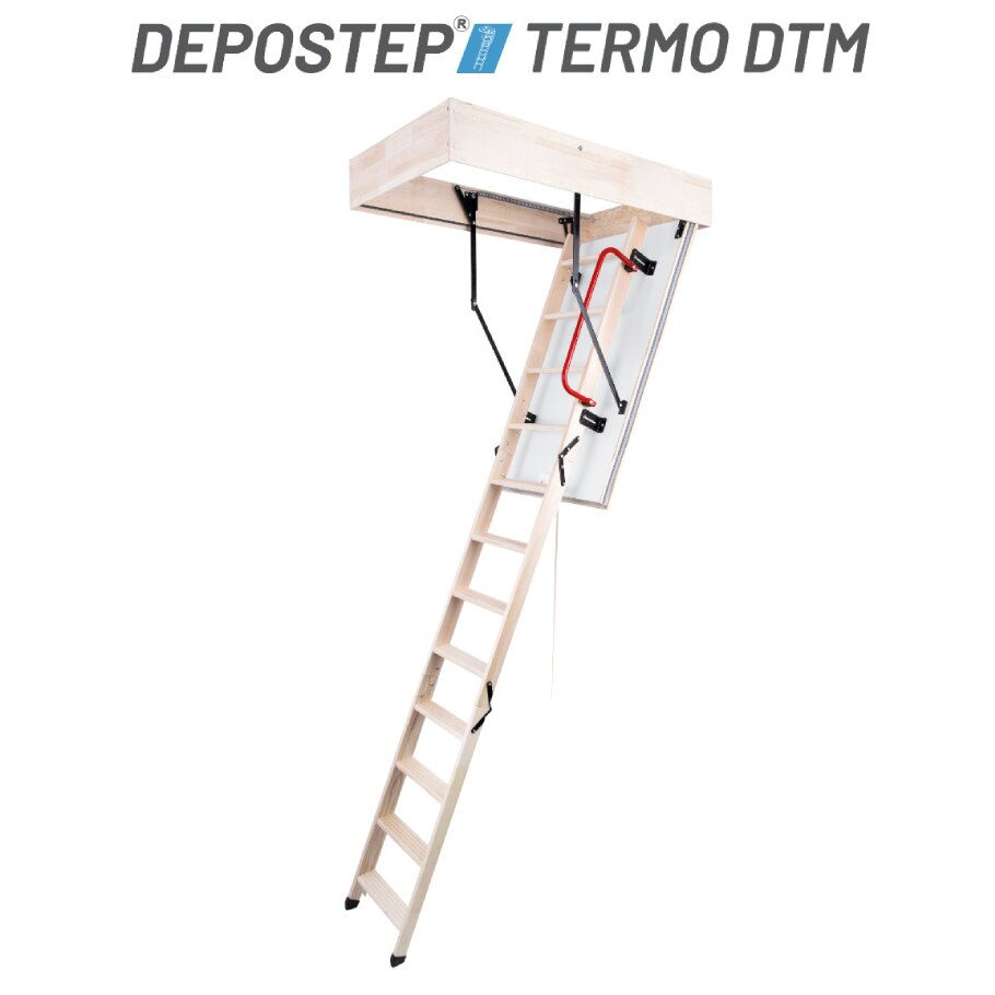 Scara de pod DEPOSTEP TERMO DTM, 60x120cm, lemn, usa termoizolatoare 5 ...